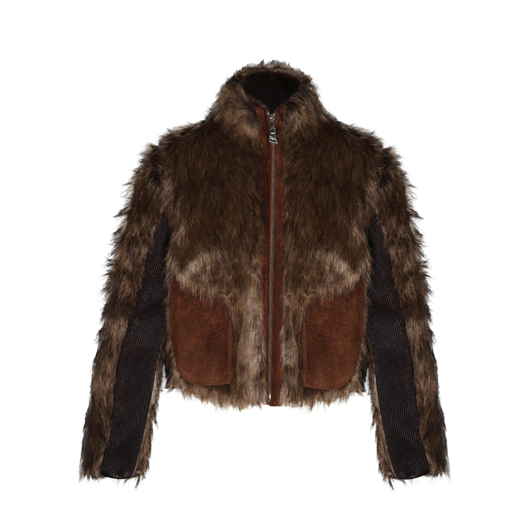 Sable Fur Bomber Jacket in Blonde – ap0cene