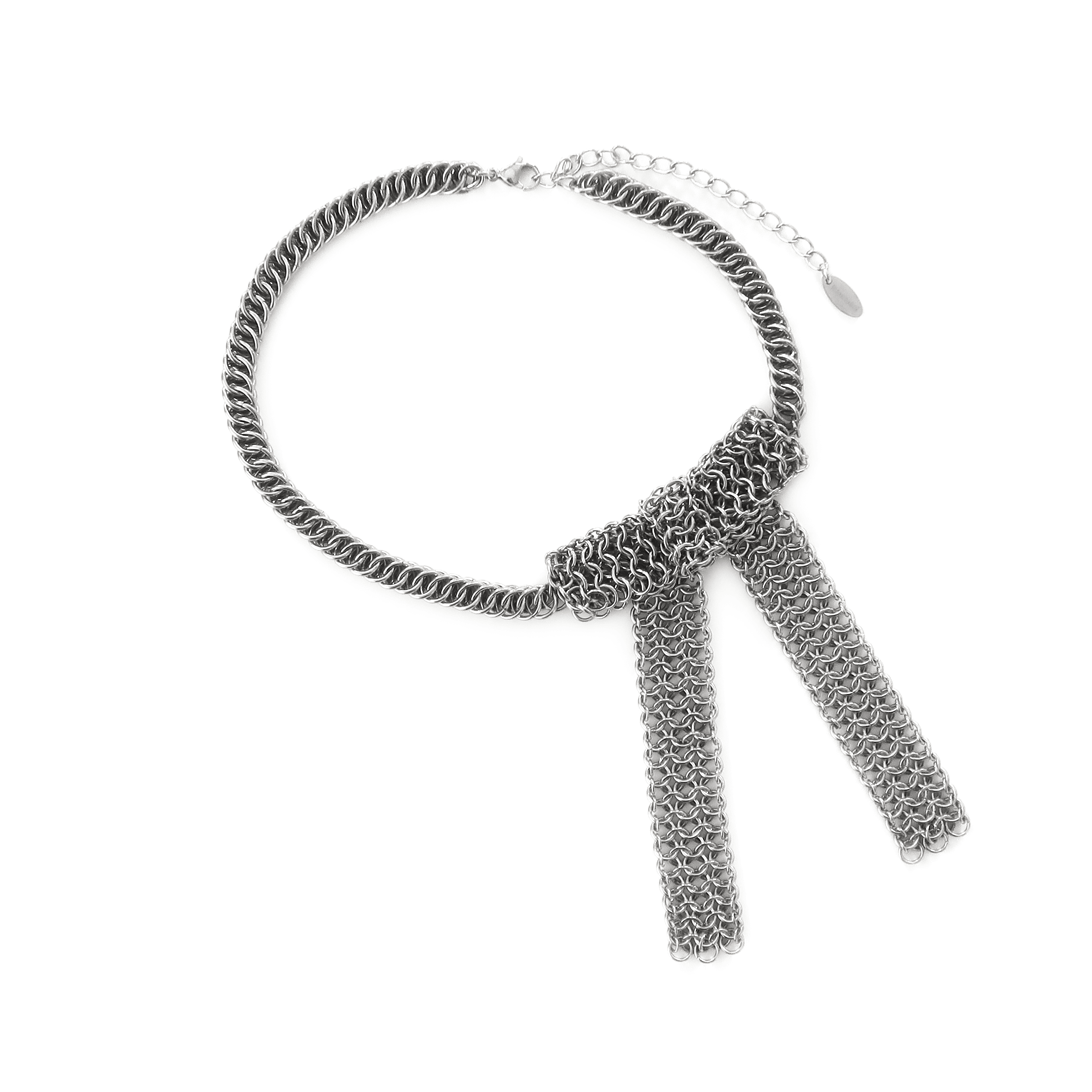 Uncut Chainmail Bow Choker – ap0cene